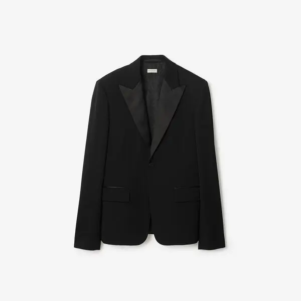 Burberry Grain De Poudre Wool Tuxedo Jacket