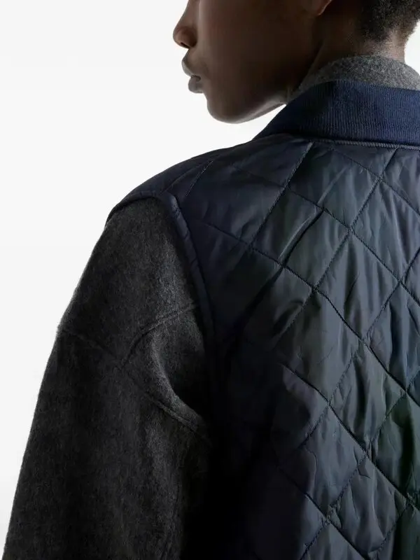 Prada Re-nylon Ribbed Knit Quilted Vest - Blue