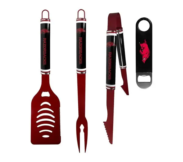 SISKIYOU GIFTS Siskiyou Sports College 3pc Logo Bbq Tools With Bottle Opener - One-color