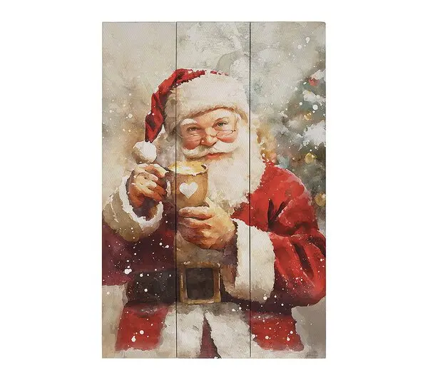 SINCERE SURROUNDINGS 16' Santa Claus Mug Rustic Pallet