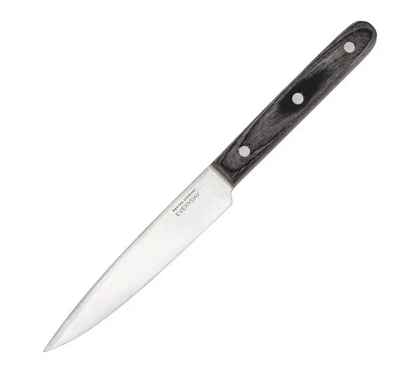 MARTHA STEWART 5in Utility Knife In Dark Gray W Ith Wood Handle - One-color