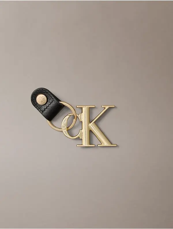 Calvin Klein Monogram Key Fob - Antique Light Gold