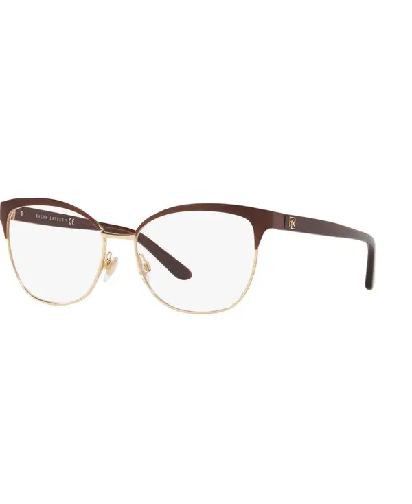 Ralph Lauren Cat Eye Eyeglasses - Shiny Dark Red On Pale Gold