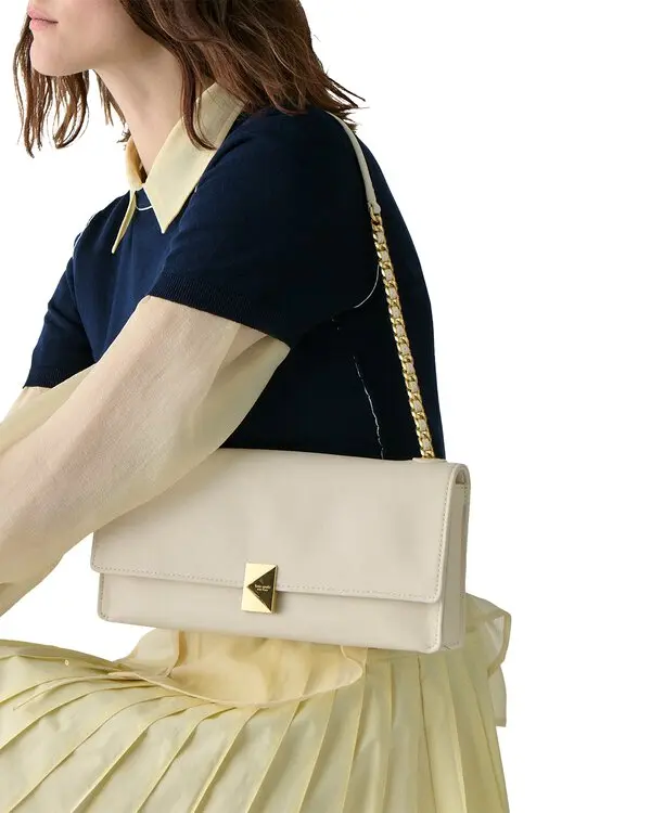 Kate Spade New York Deco Soft Shoulder Bag - Cashew Milk
