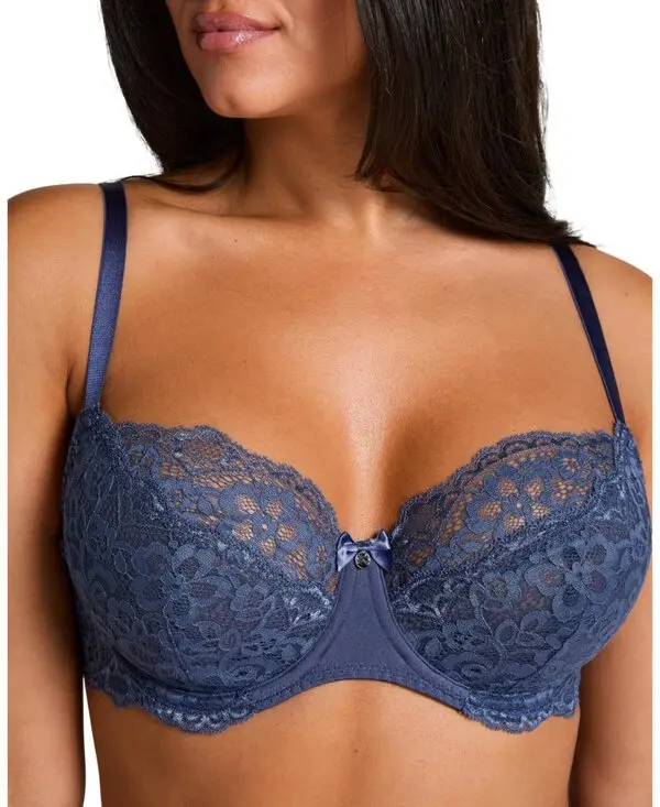 Hunkemoller Marine Non Padded Underwired Bra - Blue Indigo