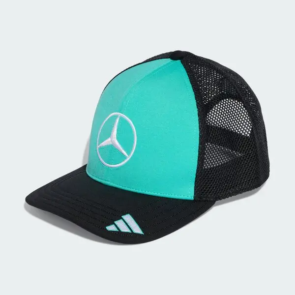 Adidas Mercedes-amg Petronas Formula One Team Las Vegas Trucker Cap - Semi Mint Rush / Black