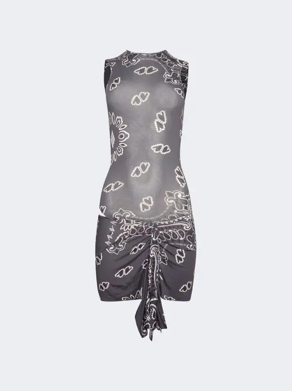 Attico Mini Bandana Dress - Grey