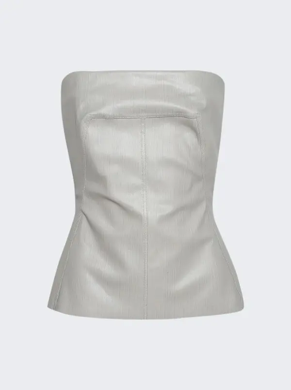 Rick Owens Denim Bustier Top - Ivory