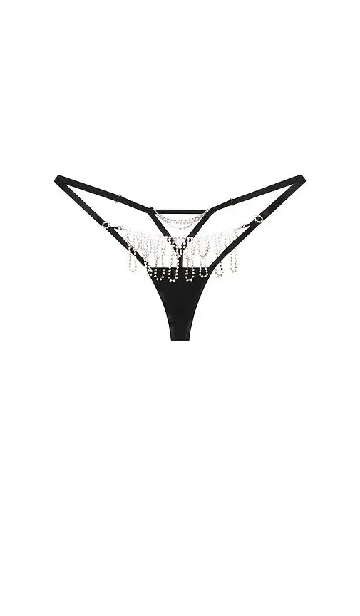 Bluebella Estelle Thong In Black - Black  Silver & Clear