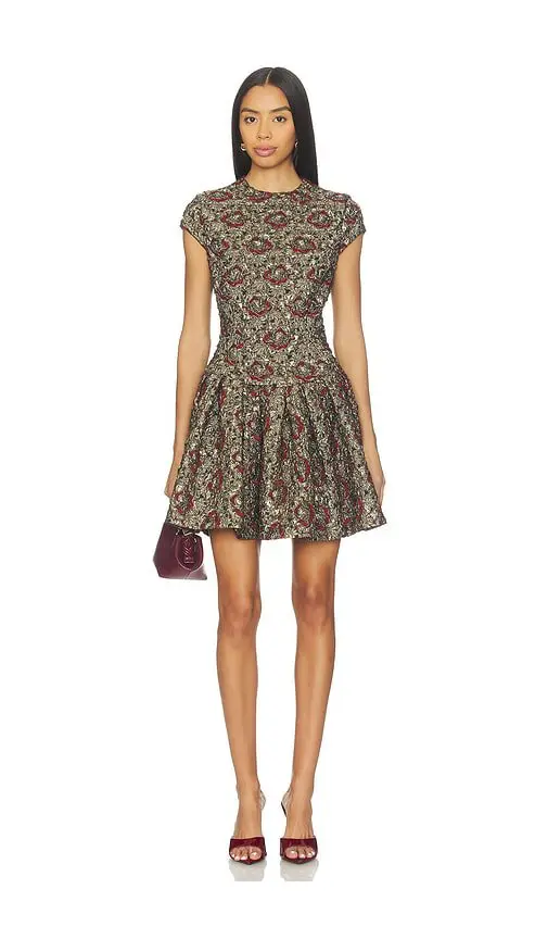 Simkhai Elowen Short Sleeve Mini Dress - Ruby Multi