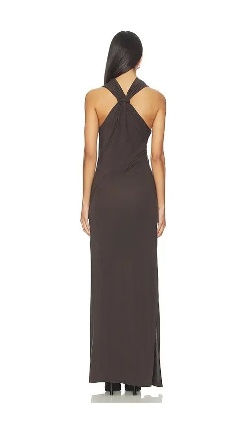 indigo long dress LINEN DRESS main image 1