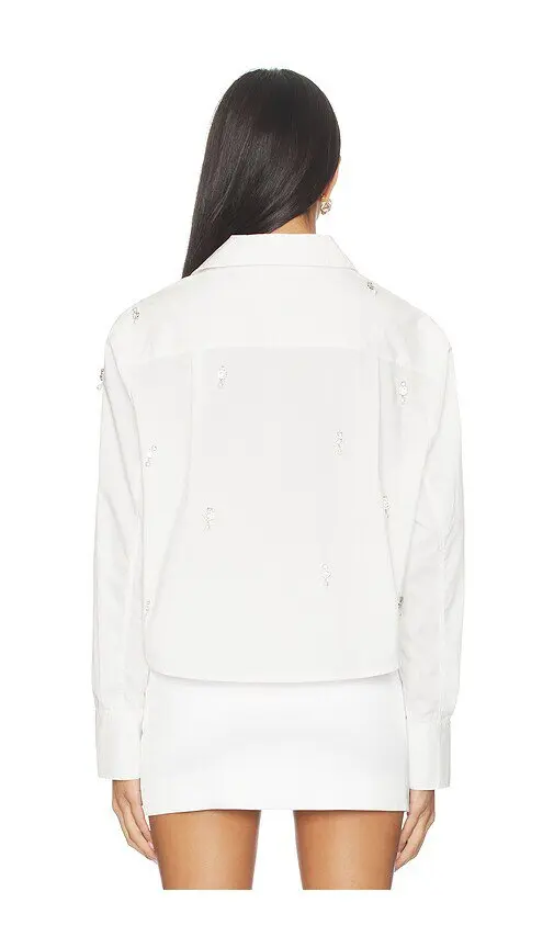 Simkhai Renata Embellished Button Down Shirt - White