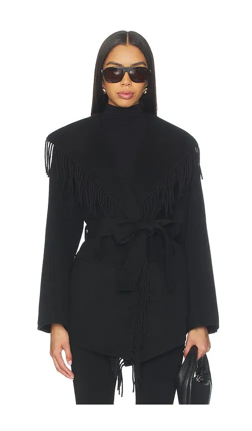 Simkhai Rowen Fringe Jacket - Black