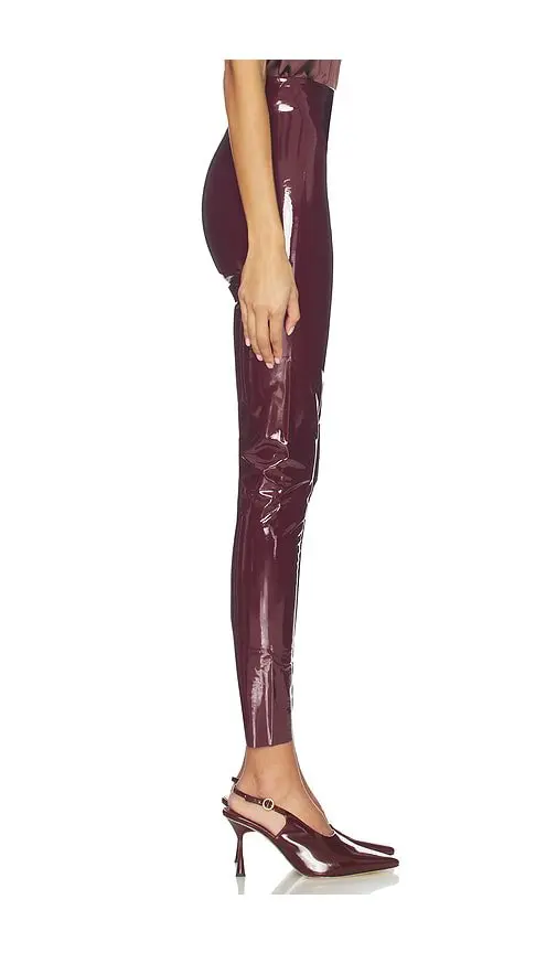 Commando Faux Patent Leather Legging - Burgundy