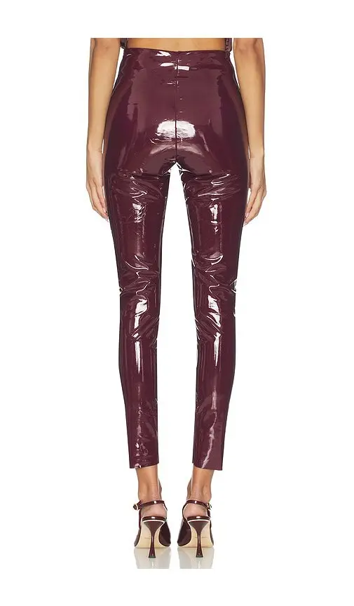 Commando Faux Patent Leather Legging - Burgundy