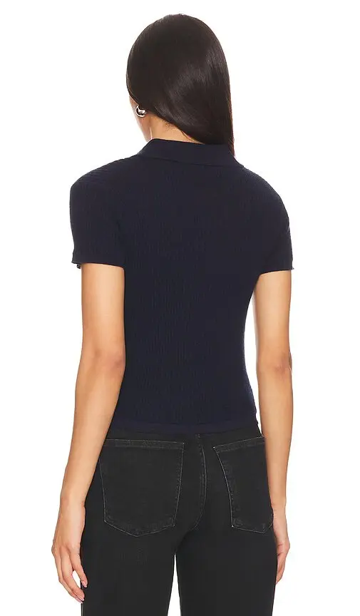 Guest In Residence Shrunken Cashmere Polo Top