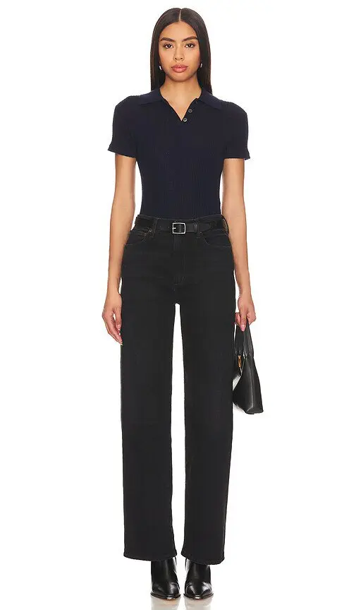 Guest In Residence Shrunken Cashmere Polo Top