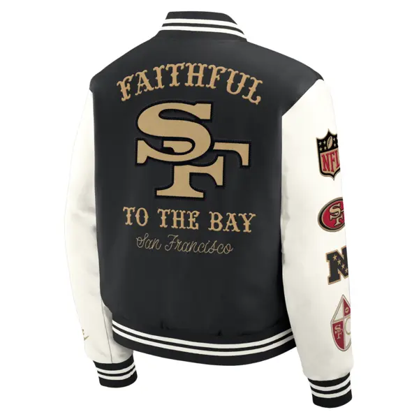 Nike San Francisco 49ers Rivalries Collection Nfl Varsity Jacket - Black