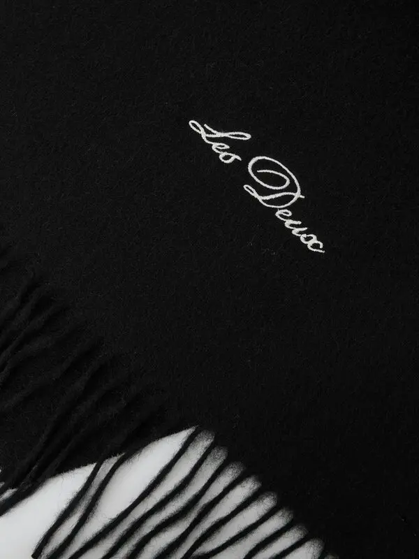LES DEUX Wool Logo-embroidered Scarf