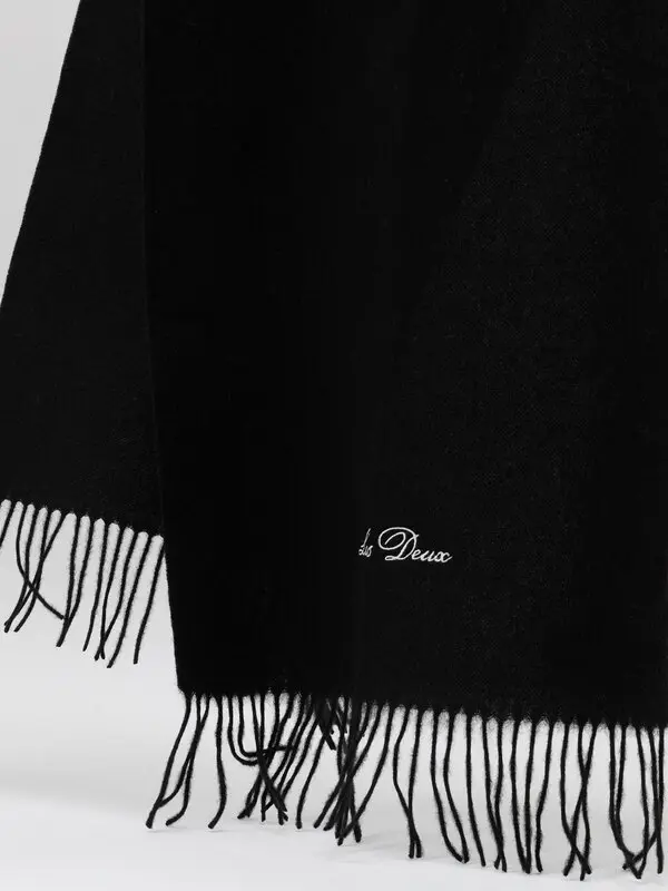 LES DEUX Wool Logo-embroidered Scarf