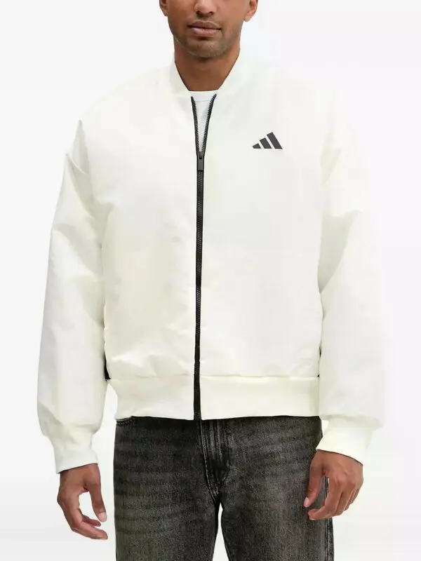 Adidas Logo Bomber Jacket - Neutrals