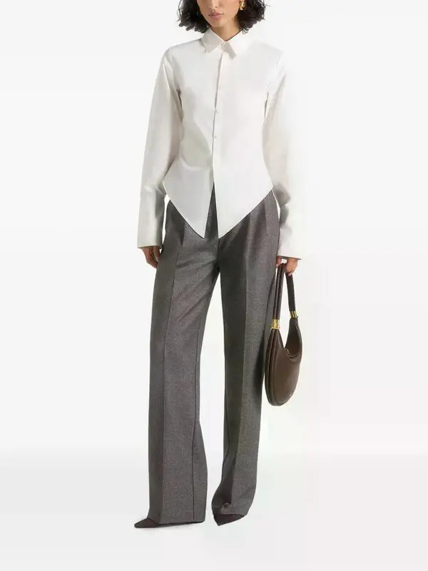 Manière De Voir Julie Speckled Tailored Twin-pleat Trousers - Grey