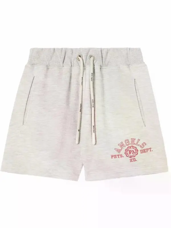 Palm Angels College Logo-print Track Shorts - Grey