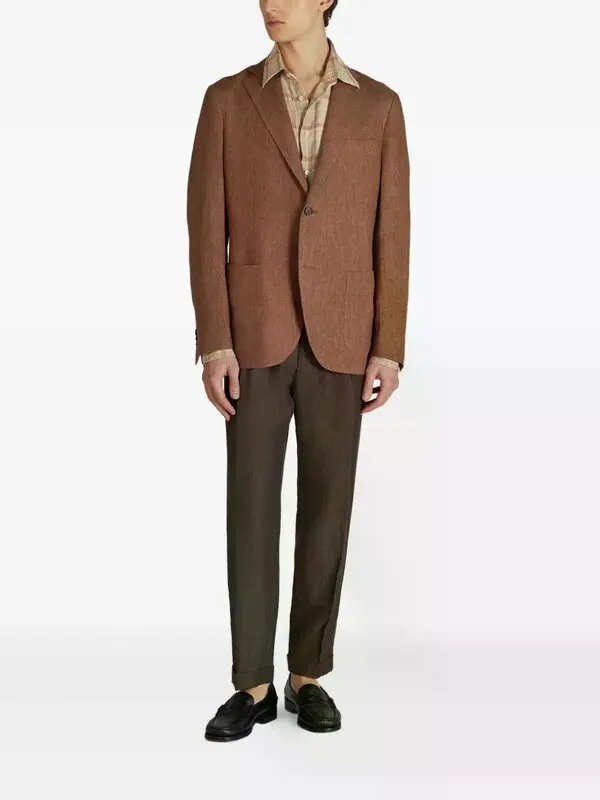 Incotex Single-breasted Linen Jacket
