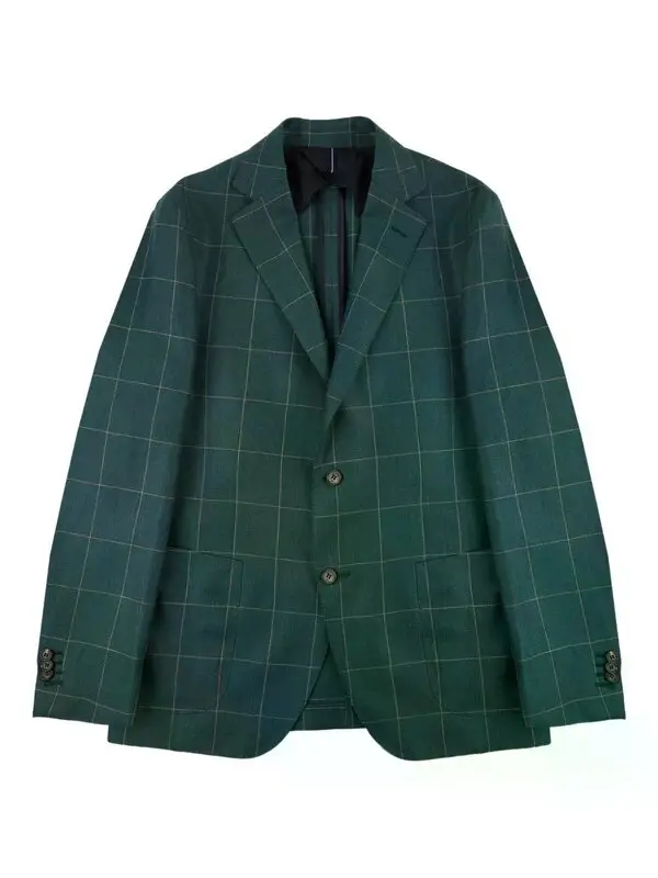 Incotex Window-pane Blazer - Green