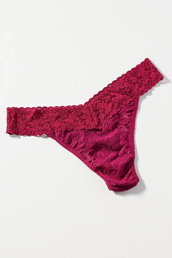 Hanky Panky Ggerbread House Origal Rise Thong - Pomegranate