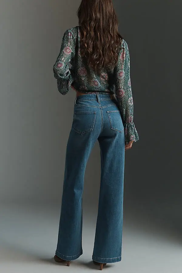 Paige Anessa High-rise Wide-leg Jeans - Written