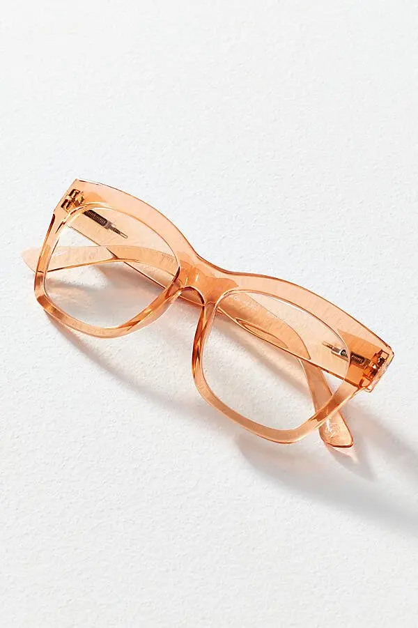 PEEPERS Translucent Square Readers - Peach