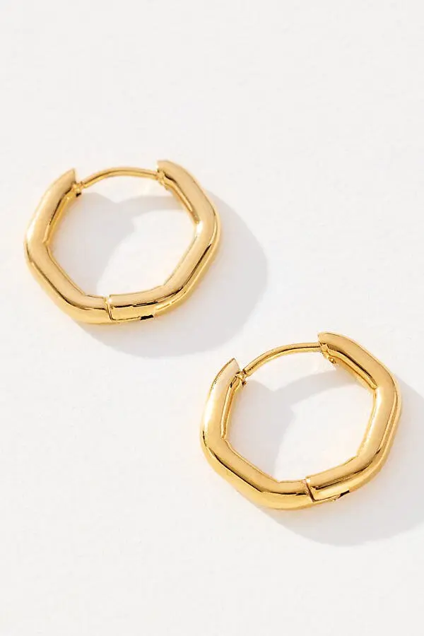 Anthropologie Water-resistant Huggie Hoop Earrings - Gold