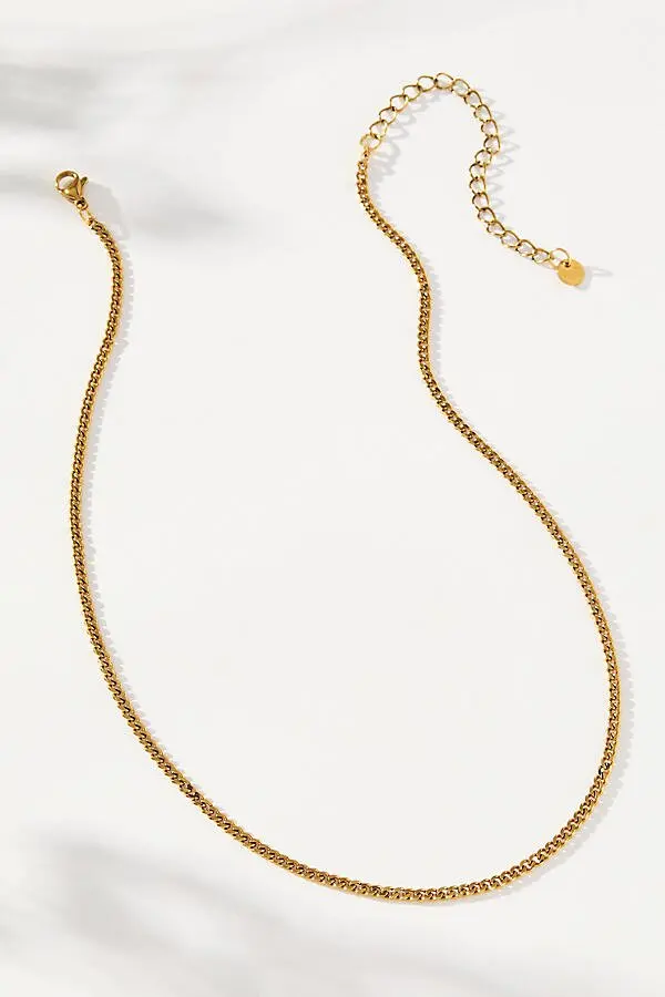 Anthropologie Water-resistant Chain Necklace - Gold