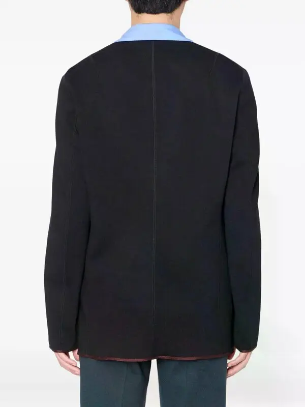 Kolor Contrast-trim Two-button Jacket