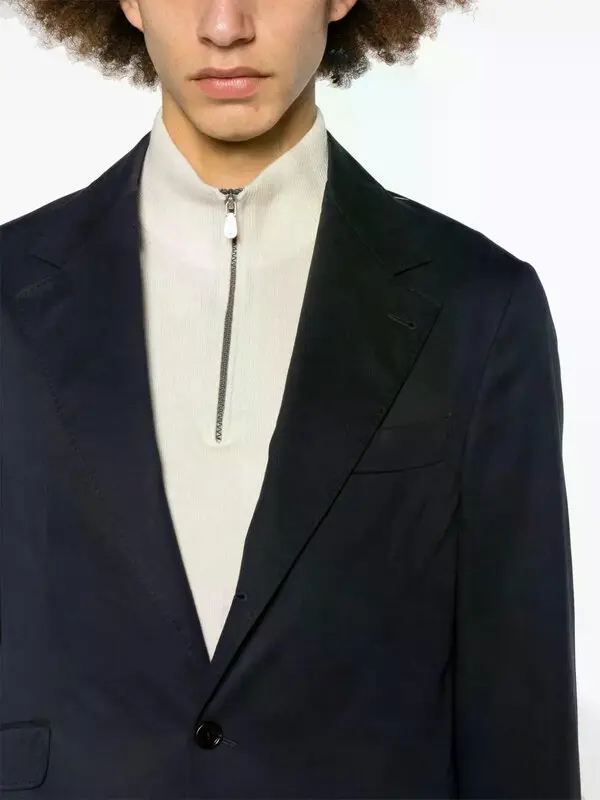 Brunello Cucinelli Two-piece Cotton-cashmere Suit - Blue