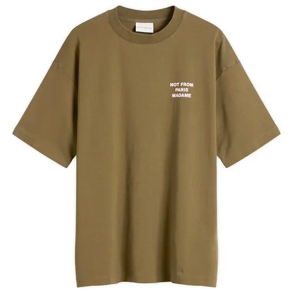 Drole De Monsieur Slogan T-shirt - Kaki