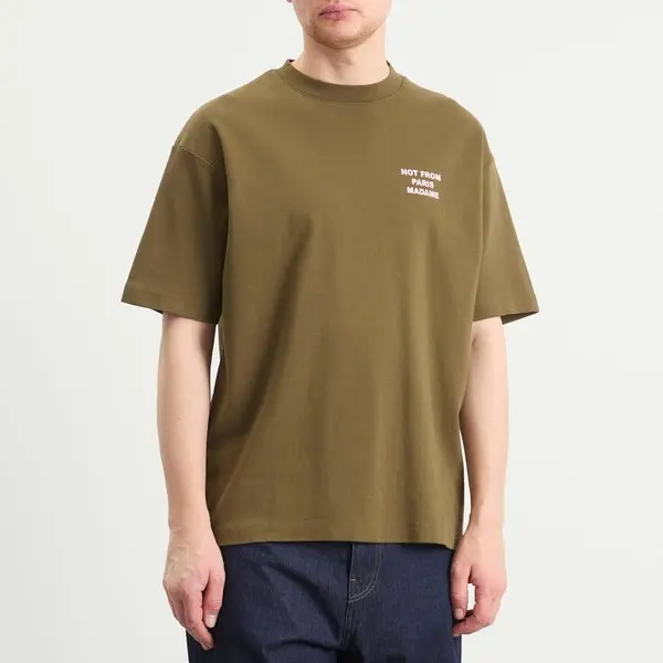 Drole De Monsieur Slogan T-shirt - Kaki