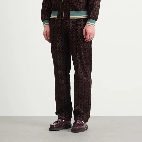 Drole De Monsieur Monogrammed Tracksuit Trousers - Dark Brown