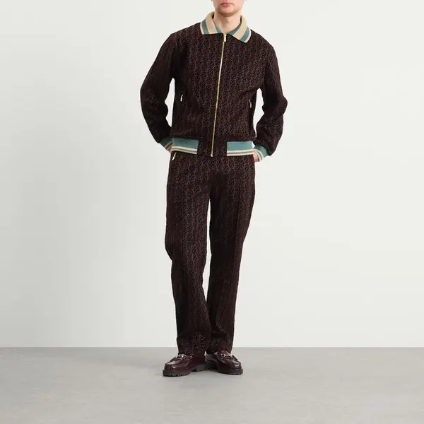 Drole De Monsieur Monogrammed Tracksuit Trousers - Dark Brown