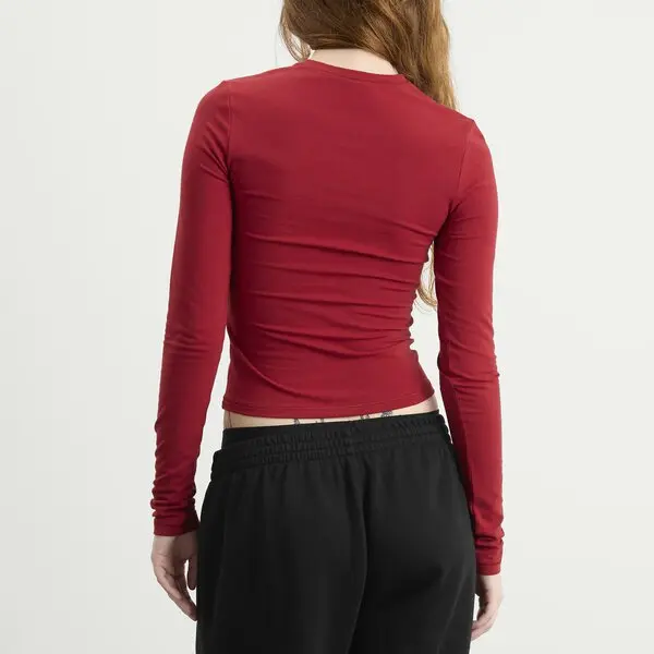SKIMS Cotton Jersey Long Sleeve Top - Brick