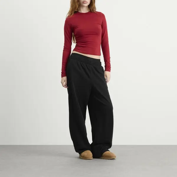 SKIMS Cotton Jersey Long Sleeve Top - Brick