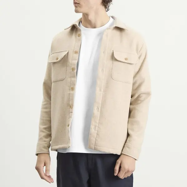 WAX LONDON Lomond Thick Wool Blend Overshirt
