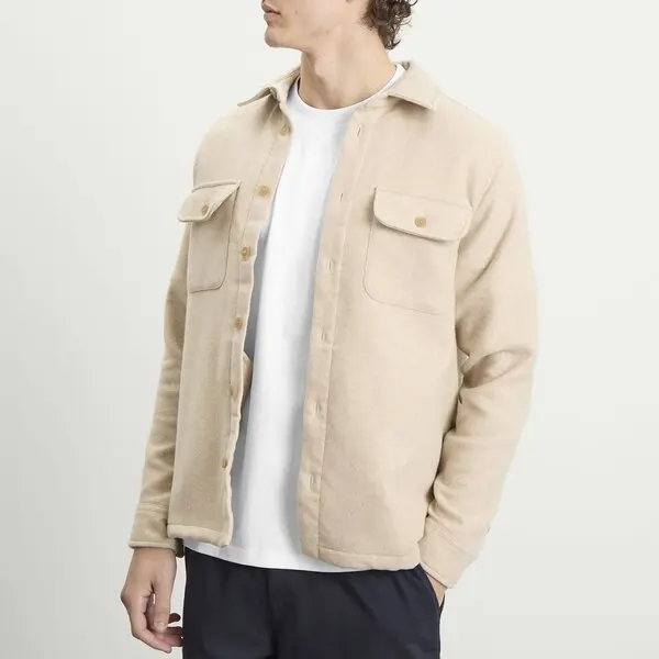 WAX LONDON Lomond Thick Wool Blend Overshirt