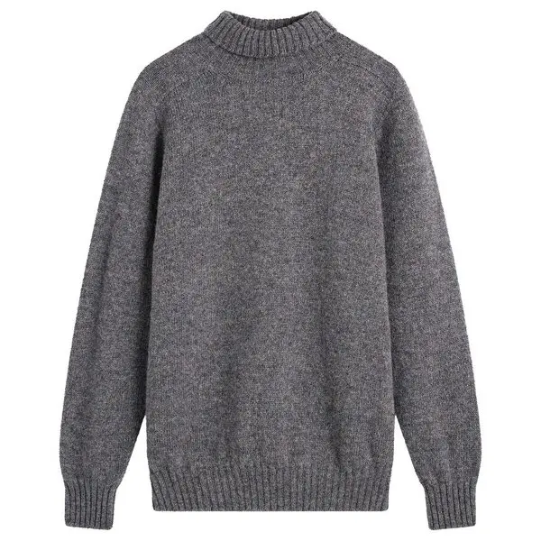JAMIESON'S OF SHETLAND Jamiesons Of Shetland Roll Neck Knit - Slate