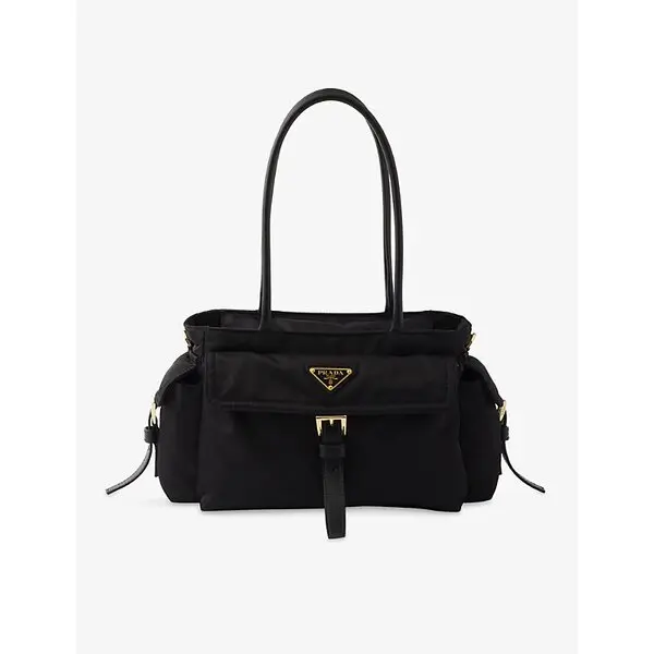 Prada Re-nylon And Leather Tote Bag