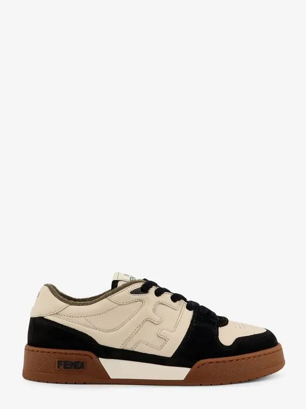 Fendi Leather Sneakers With Suede Inserts