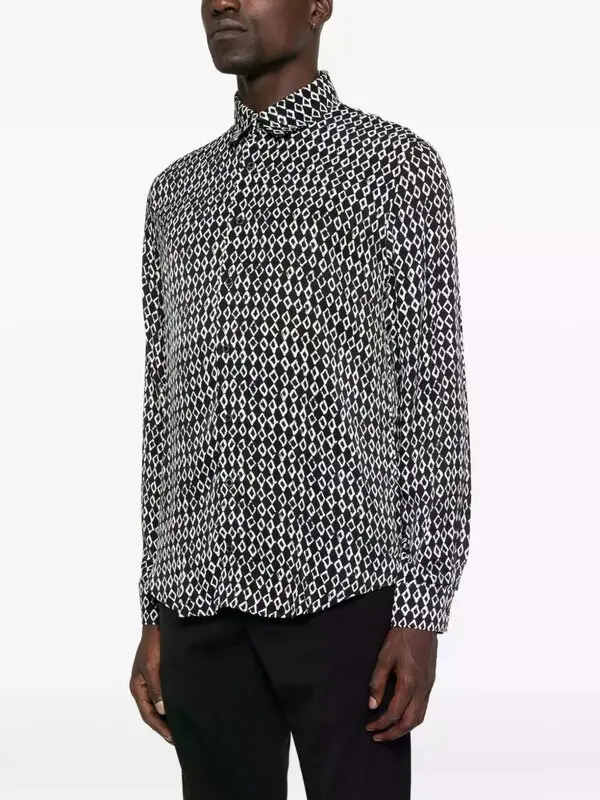 Patrizia Pepe Geometric-print Long-sleeve Shirt