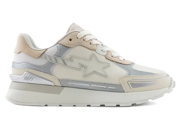 A BATHING APE Cross Sta Sneakers - Ivory