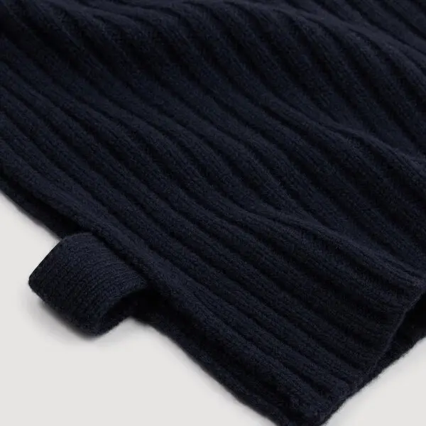 Sandro Wool Hooded Knit Collar - Navy Blue